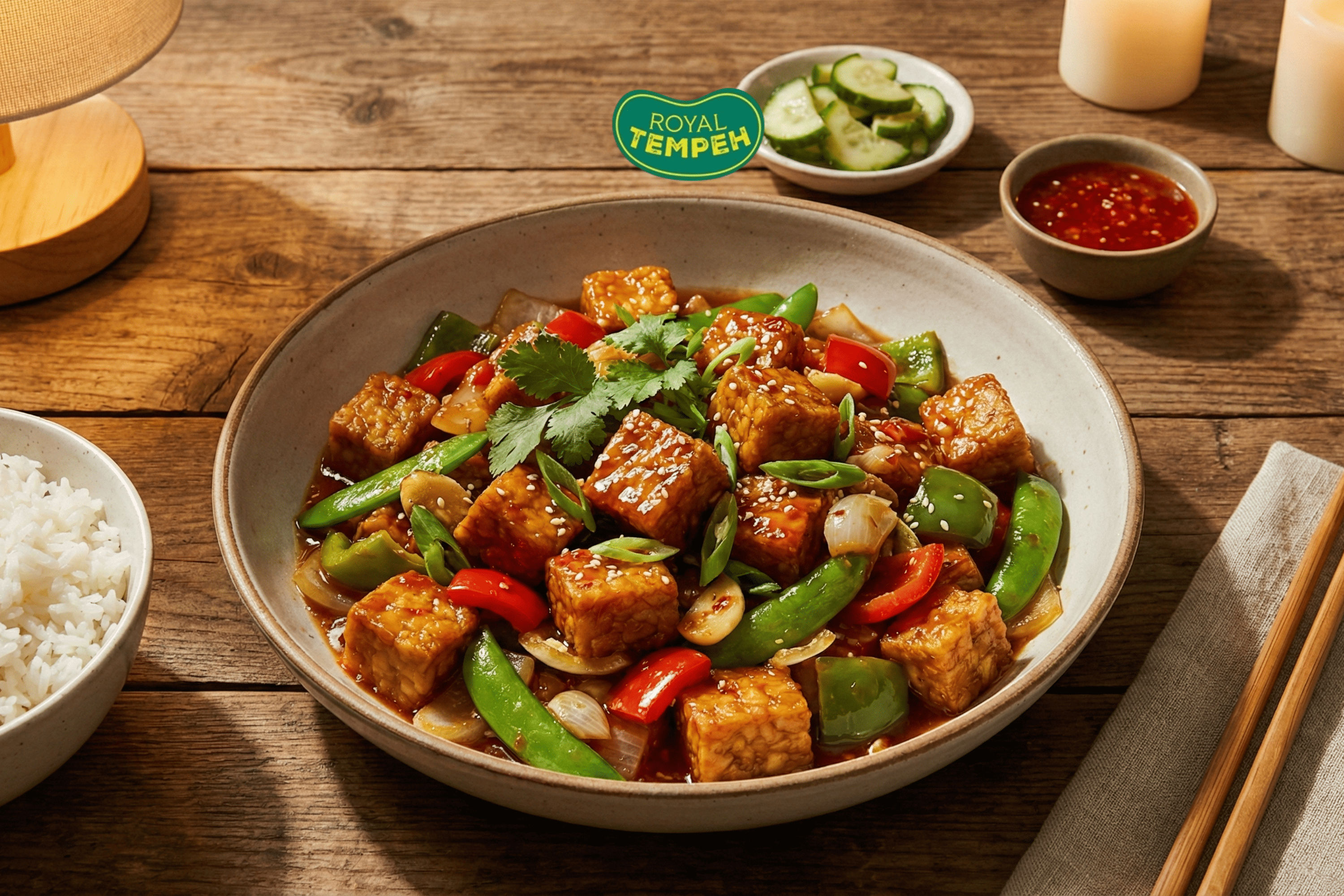 How to Make Sweet Chilli Tempeh Stir Fry with Royal Tempeh