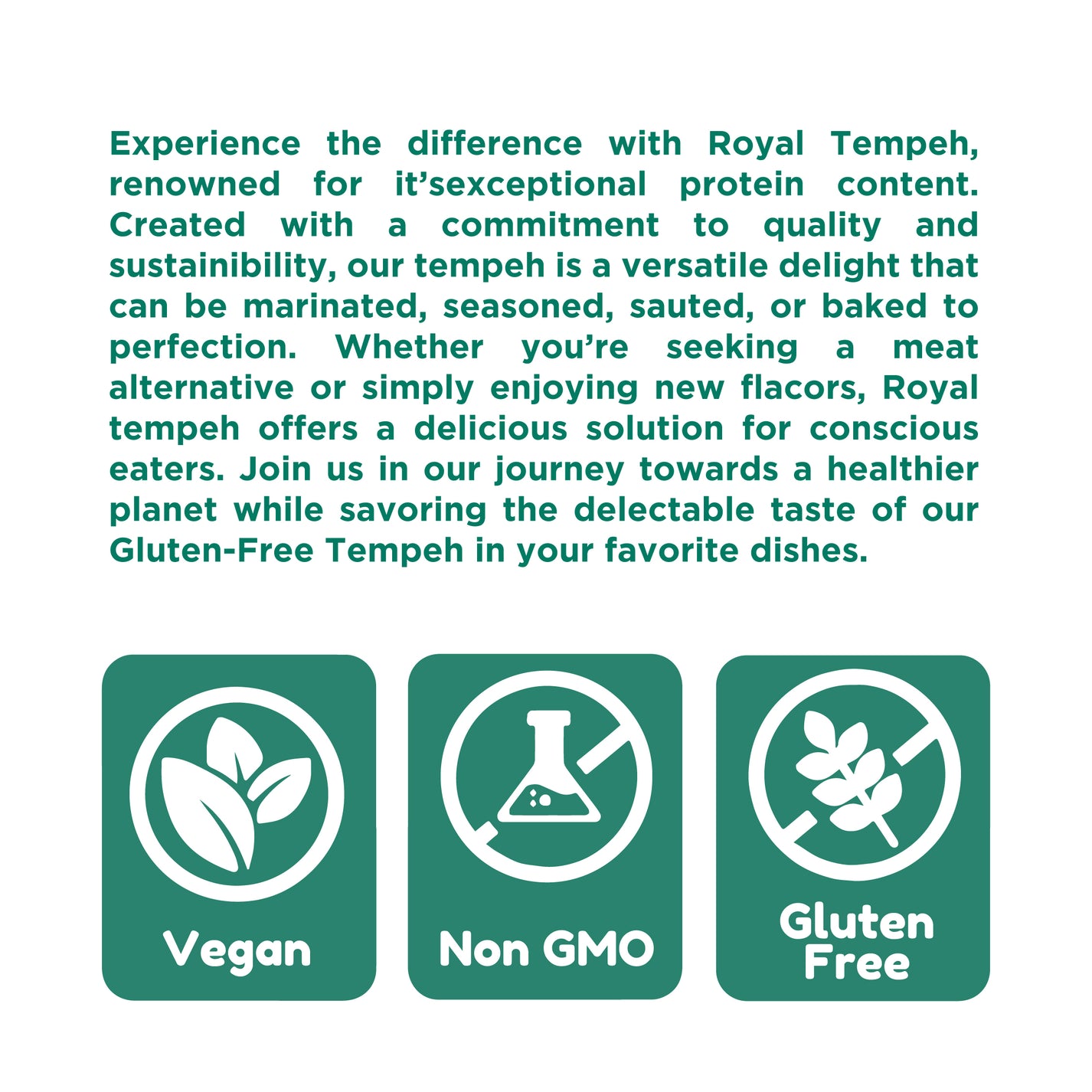 Royal Tempeh Frozen Tempeh Block | Protein-Rich & Versatile Vegan ...