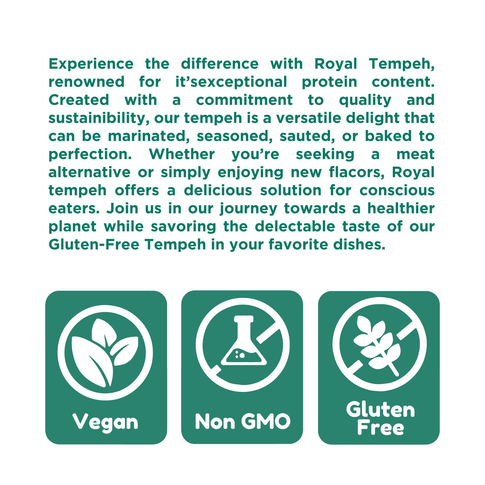 Royal Tempeh Frozen Tempeh Block | Protein-Rich & Versatile Vegan ...