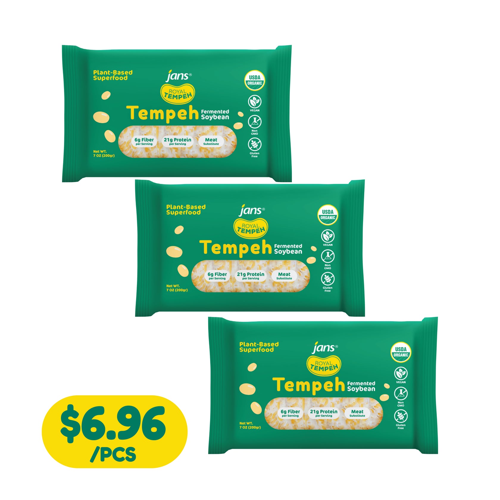 Royal Tempeh Frozen Tempeh Block | Protein-Rich & Versatile Vegan ...