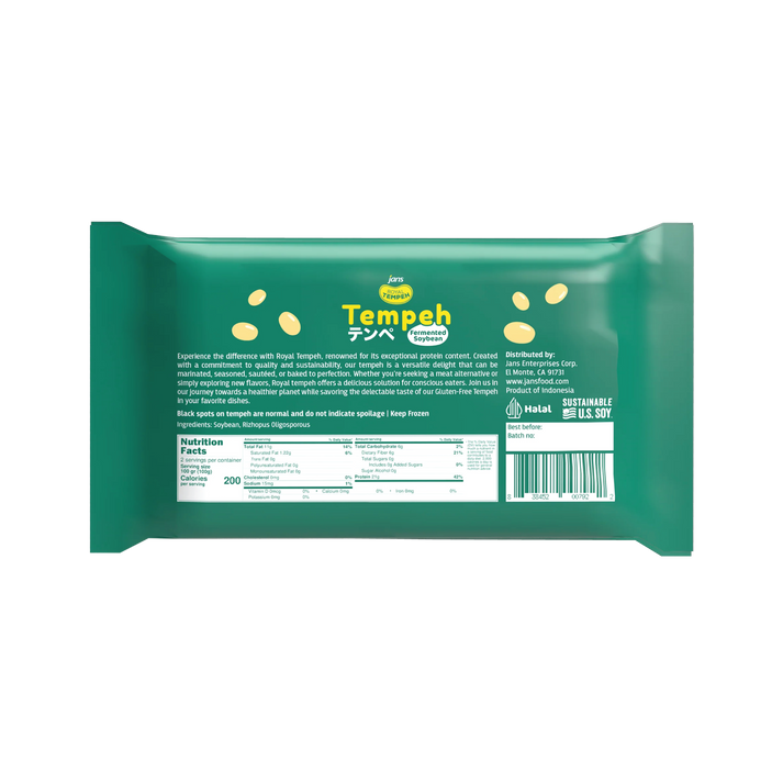 Royal Tempeh Frozen Tempeh Block | Protein-Rich & Versatile Vegan ...